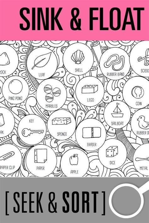 Sink And Float Card Sort Activity Seek And Sort Science Doodle Science Doodles Sorting
