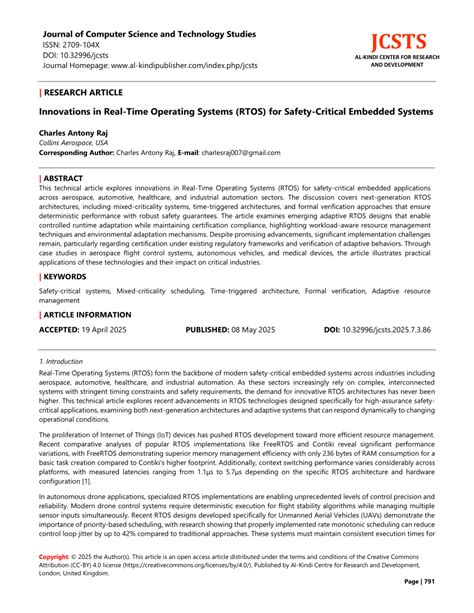 Pdf Innovations In Real Time Operating Systems Rtos For Safety