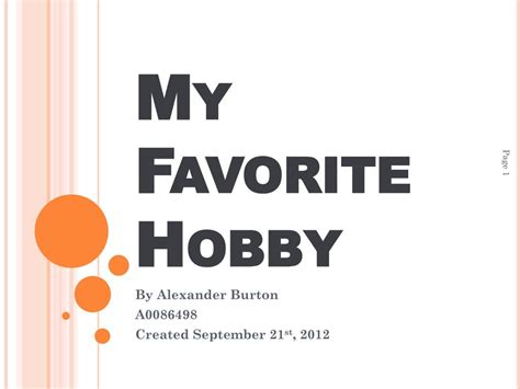 Ppt My Favorite Hobby Powerpoint Presentation Free Download Id 2819007