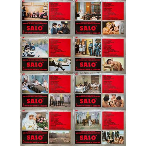 Salo Or The 120 Days Of Sodom Lobby Cards 18x26 In 1975 Italia X8