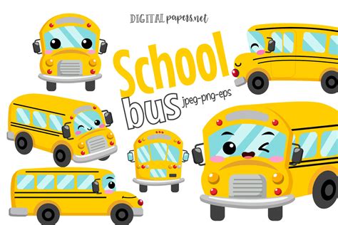 Yellow School Bus Clipart Back To School Graphics Png Vector Eps