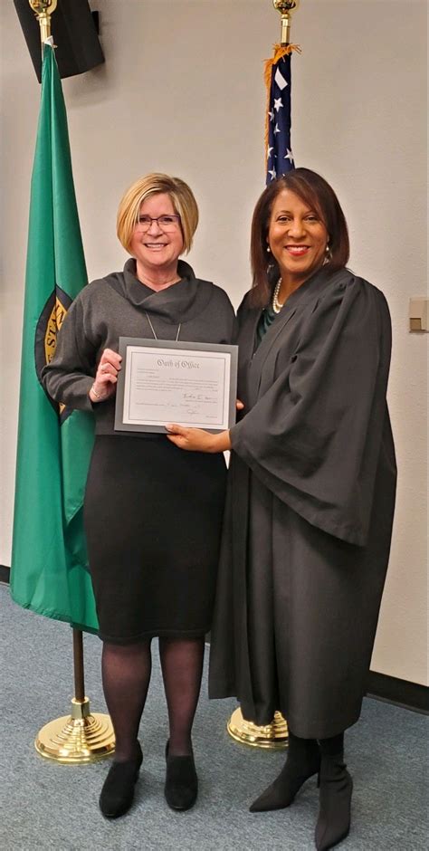 Judge Lisa Mansfield On Linkedin Proud To Swear In Pierce County Auditor Linda Farmer