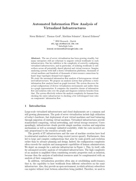 Automated Information Flow Analysis Of Virtualized Infrastructures