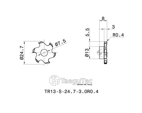 Taegutec Cutting Tools Metal Working Tools Tr S Head 6324371