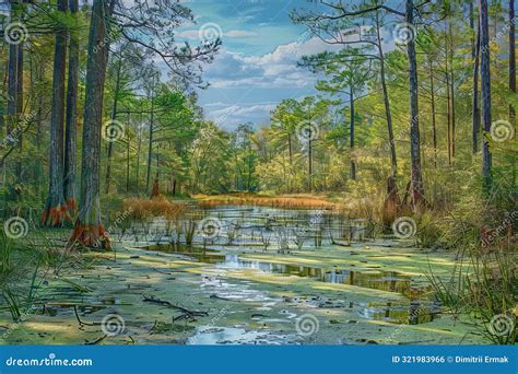 Southern Swamps Beautiful Swamp Natural Bog Marsh Mire Southern