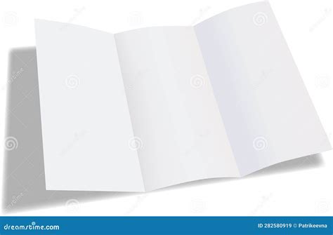 Vector Image Of The Empty Blank Brochure Isolated On The White