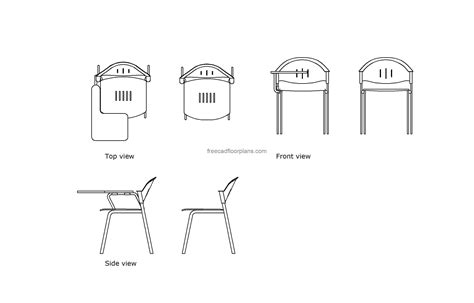 Classroom Chair Autocad Block At Brain Ervin Blog
