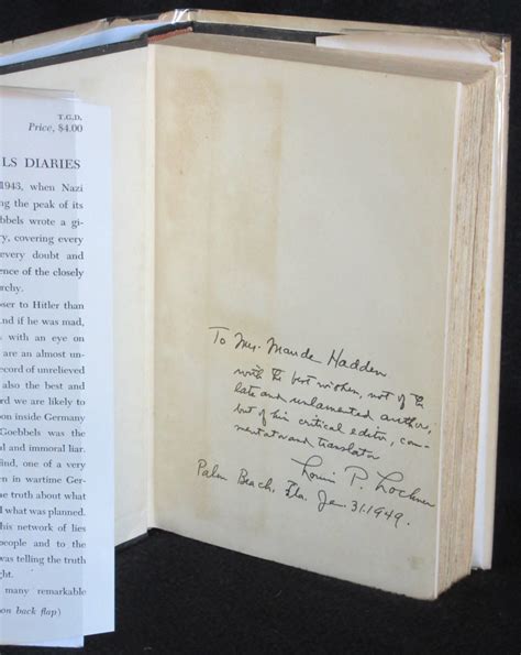 The Goebbels Diaries 1942 1943 By Goebbels Joseph Edited Translated And With An Introduction