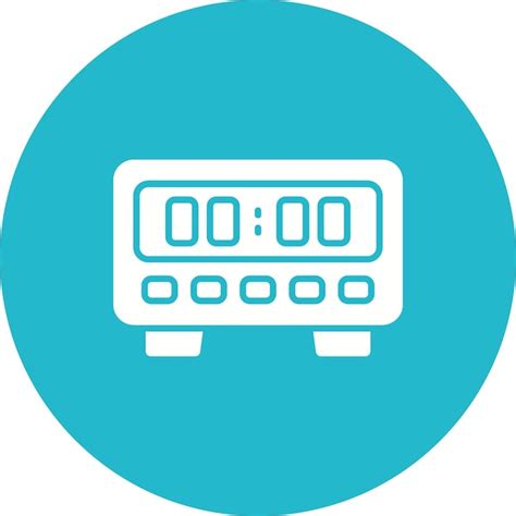 Digital Clock Icon Premium Vector