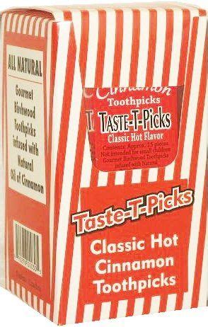 Taste T Picks Cinnamon Toothpicks 12 Count Package Total 180 Picks