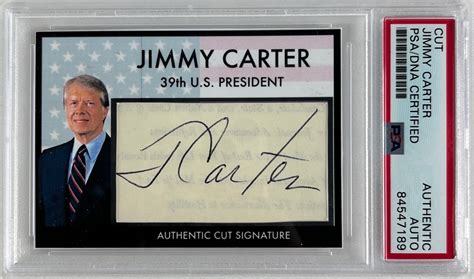 Lot Detail President Jimmy Carter Signed Ltd Ed 11 Cut Signature