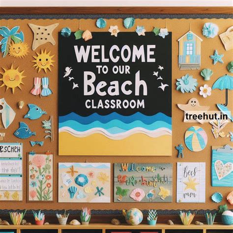 Beach Bulletin Board Ideas And Beach Door Décor Beach Classroom Décor Back To School
