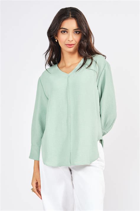 Buy Brazos Sage Green Top Online For Women From And India F25v84tcey
