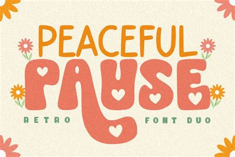 Peaceful Pause Cute Retro Duo Font