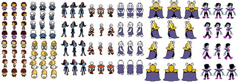 Undertale Characters Overworld Sprite Sheets By Smiley Facade On Deviantart