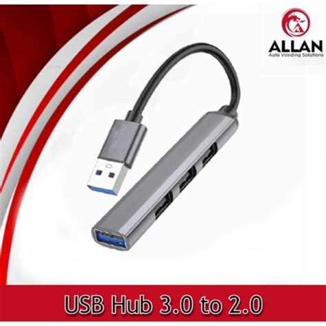 Allan USB Hub 3 0 For PC 4 Ports USB Hub High Speed Extension Aluminum Body Ultra Slim Portable
