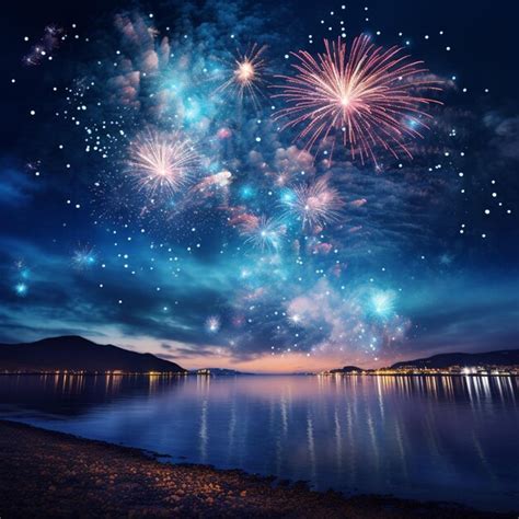 Premium Ai Image Celebration Firework Background