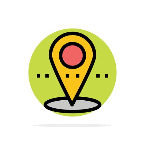 Location Pin Point Abstract Circle Background Flat Color Icon 17993218 Vector Art At Vecteezy