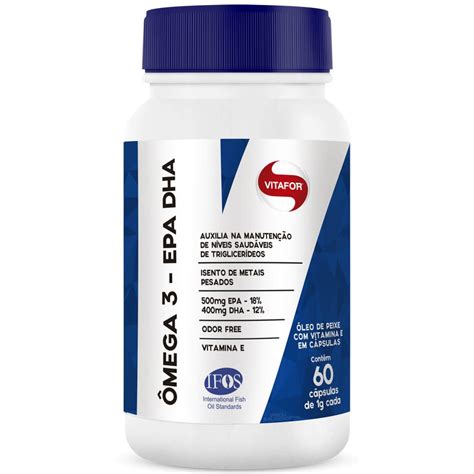 Ômega 3 Epa Dha 1000mg 60 CÁpsulas Vitafor Plurifarma