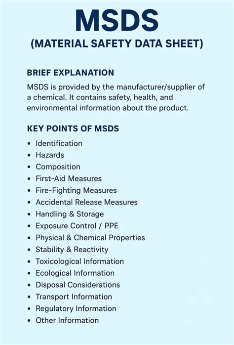 Understanding Msds A Safety Guide For Chemicals Deepak Kumar Posted