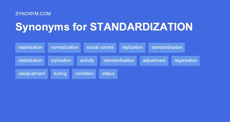 Another Word For Standardization Synonyms And Antonyms