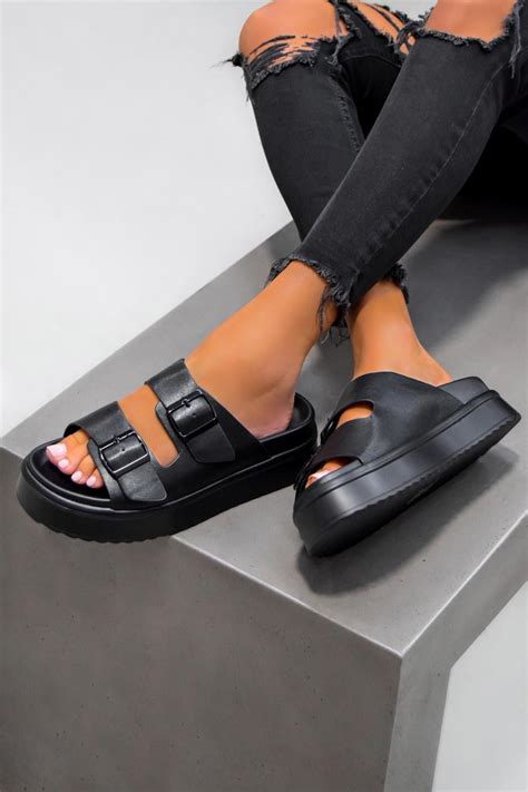 Black Chunky Sandals Artofit