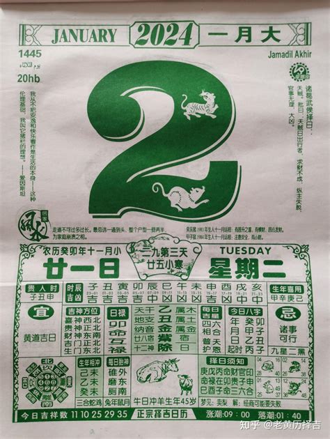 2024年1月老黄历 知乎