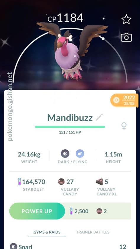 Mandibuzz Pokemon Go Moveset