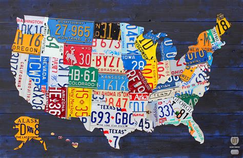 License Plate Map Of The United License Plate Map Of The United