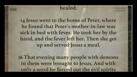 Matthew Chapter 8 Youtube