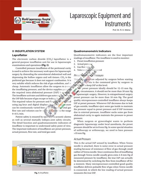 Laparoscopic Equipment And Instruments Pdf First Aid Injuries