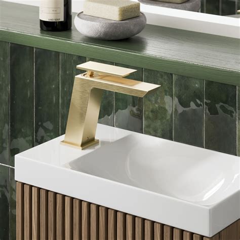 Crosswater Limit Brushed Brass Basin Monobloc Li110dnf Sanctuary