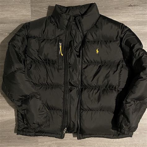 Black Polo Puff Jacket Depop