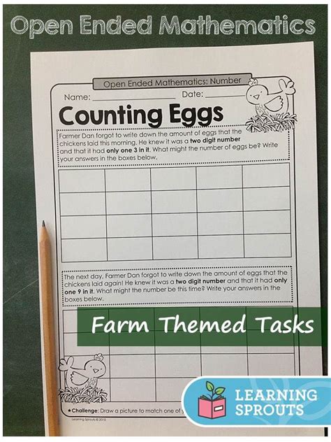 Open Ended Mathematics Tasks With A Fun Farm Theme Great For Year 1 2