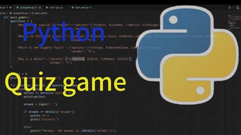 Python Quiz Game For Begginers Youtube