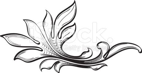 Classical Leaf On White Silhouette Drawing Free Vector Art Leather