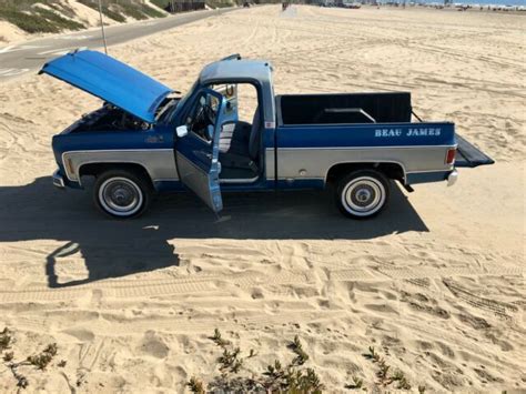 1975 Gmc Beau James 454 Big Block C10 Short Bed California Blue Plates