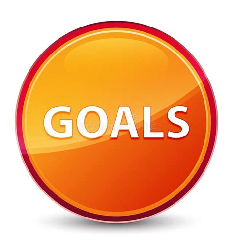 Goals Glassy Red Round Button Stock Illustration Illustration Of