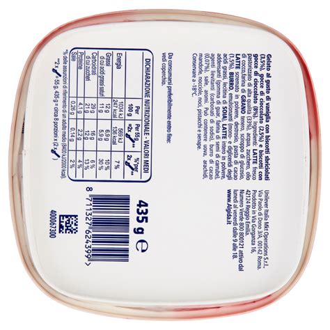 Gocciole Cremoso Gelato Al Gusto Di Vaniglia Con Mini Gocciole 435 G