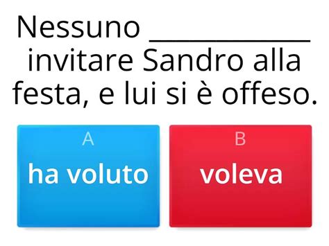 A2 Passato Prossimo Vs Imperfetto Dei Verbi Modali Quiz