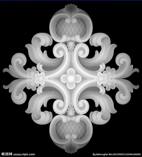 浮雕灰度图 花瓣网