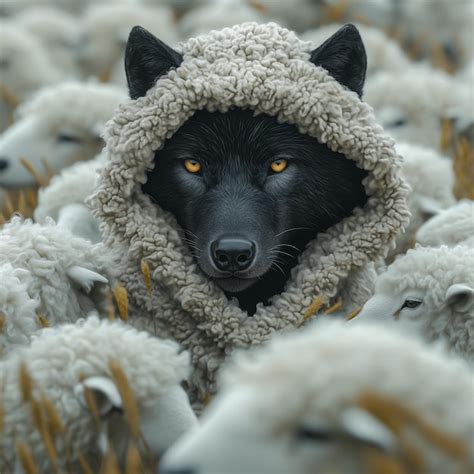 Wolf In Sheeps Clothing Premium Ai Generated Image
