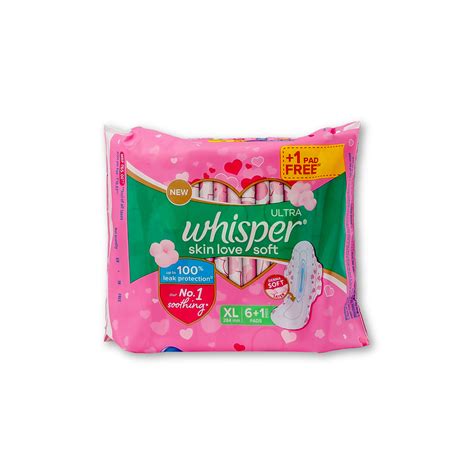 Whisper Ultra Softs Air Fresh Sanitary Pads For Women Xl 7 Napkins