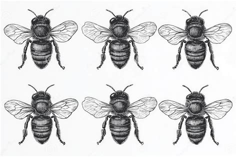 Six Stages Of Bee Growth From Larva To Adult Detailed Insect Diagram For Educational Use Stock