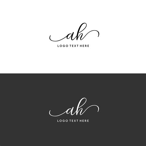 Ah Initials Letter Logo Ah Signature Ah Monogram Ah Initials