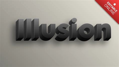 Illusion Black 3d Text Effect Generator