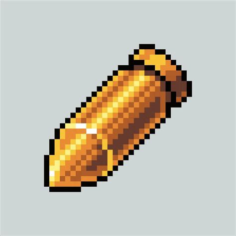 Pixel Art Bullet Pixelated Bullet Bullet Pistol Weapon Icons Background Pixelated For The