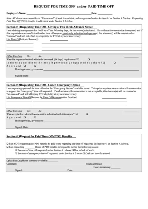 Top 6 Paid Time Off Request Form Templates Free To Download In Pdf Format