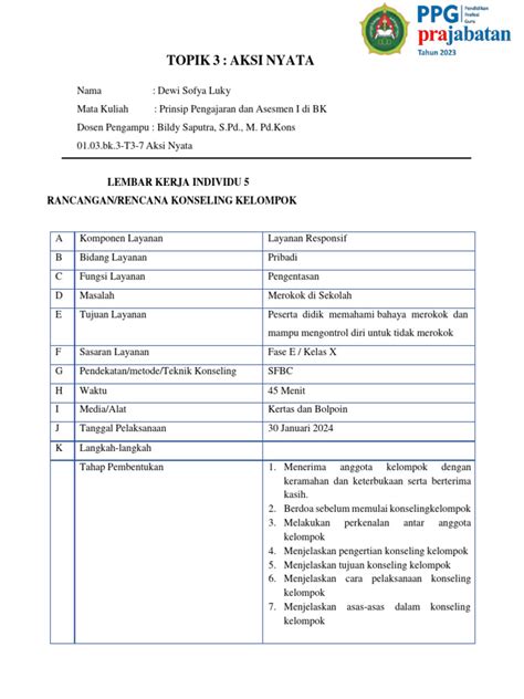 Dewi Sofya Lki 5 Aksi Nyata Topik 3 Pdf