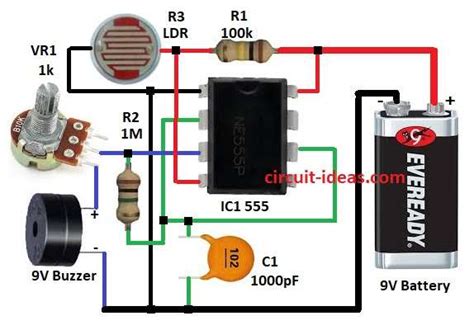 Simple Dark Sensor Circuit With Buzzer Circuit Ideas For You